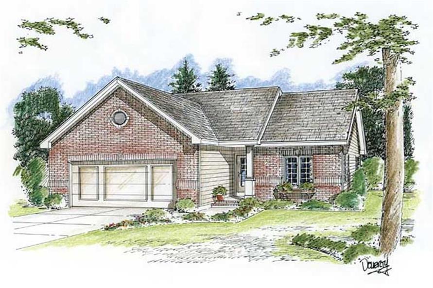 Small - Traditional Home with 3 Bedrooms, 1412 Sq Ft | House Plan #100-1016