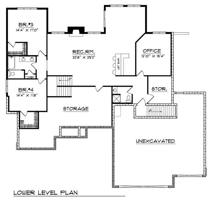 Ranch Home with 4 Bdrms, 4122 Sq Ft | House Plan #101-1523