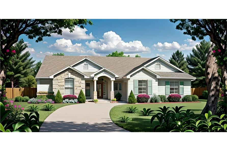 Ranch Home with 3 Bdrms, 1307 Sq Ft | House Plan #103-1084 | TPC