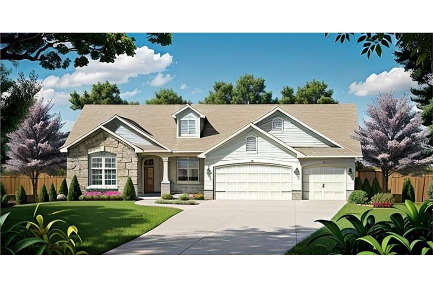 Ranch Home - 3 Bedrms, 2 Baths - 1500 Sq Ft - Plan #103-1148