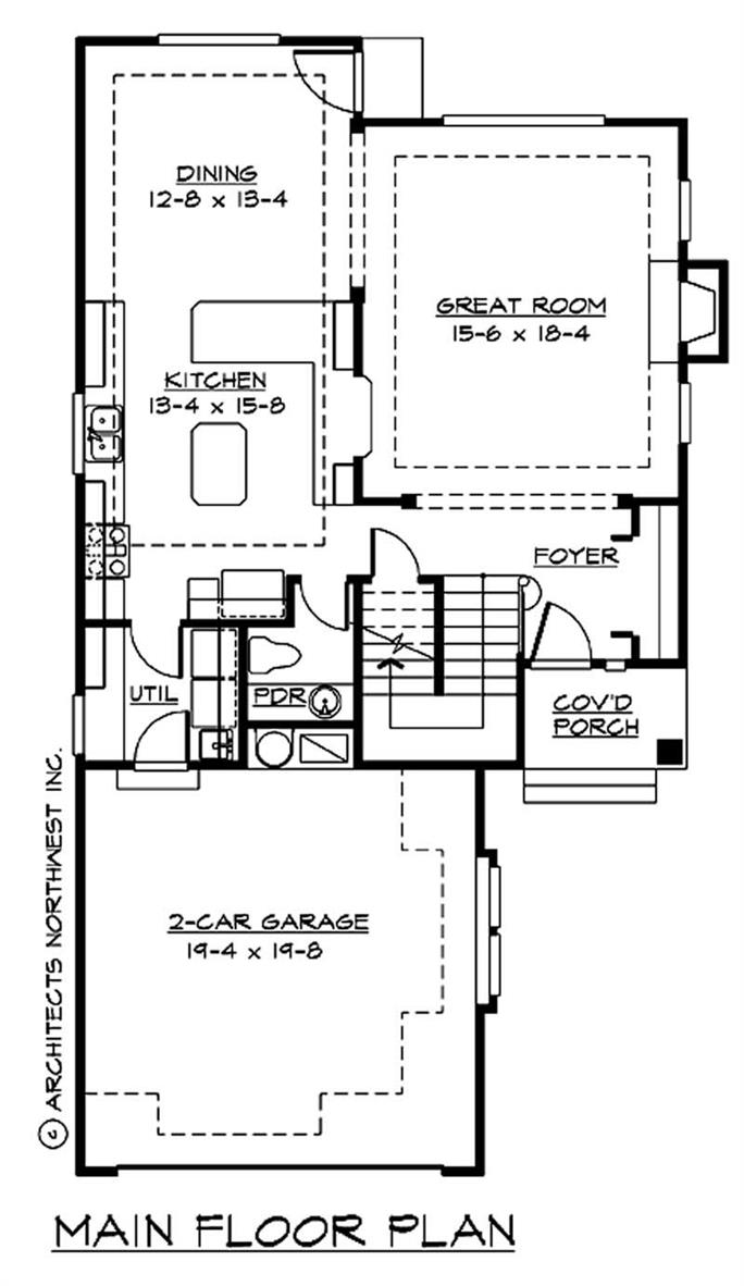 Traditional Home with 3 Bedrms, 2127 Sq Ft | House Plan #115-1148 | TPC