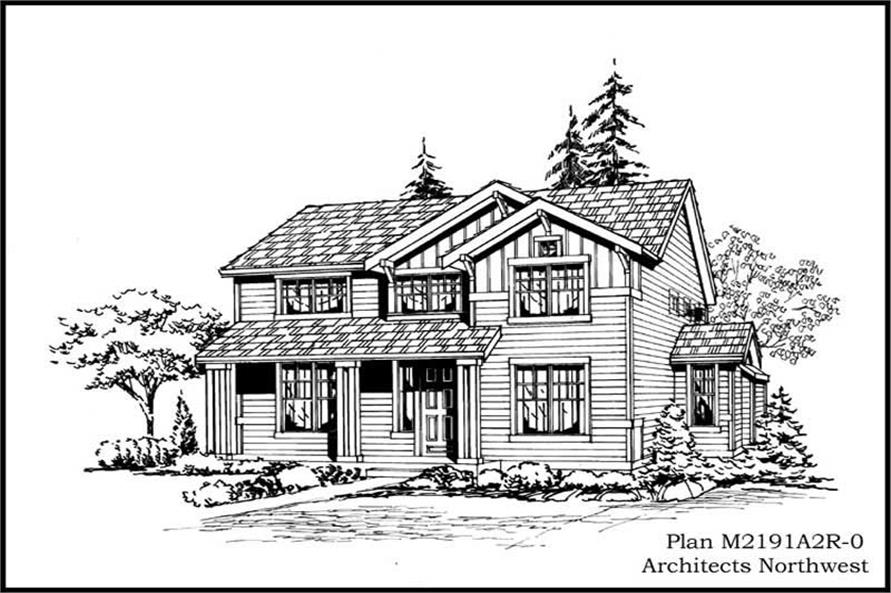 Traditional, Multi-Level House Plans - Home Design CD-M2191A2R-0 # 14664
