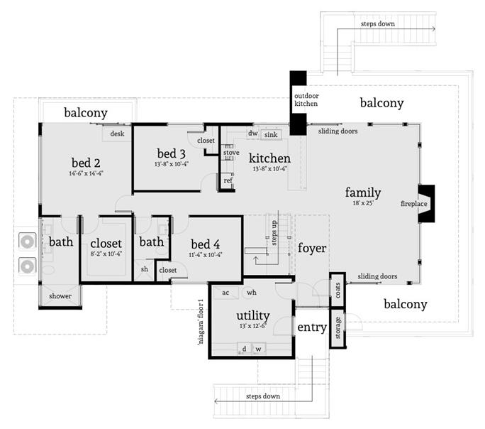 Beachfront House Floor Plan Beach And Coastal House Plans From Coastal