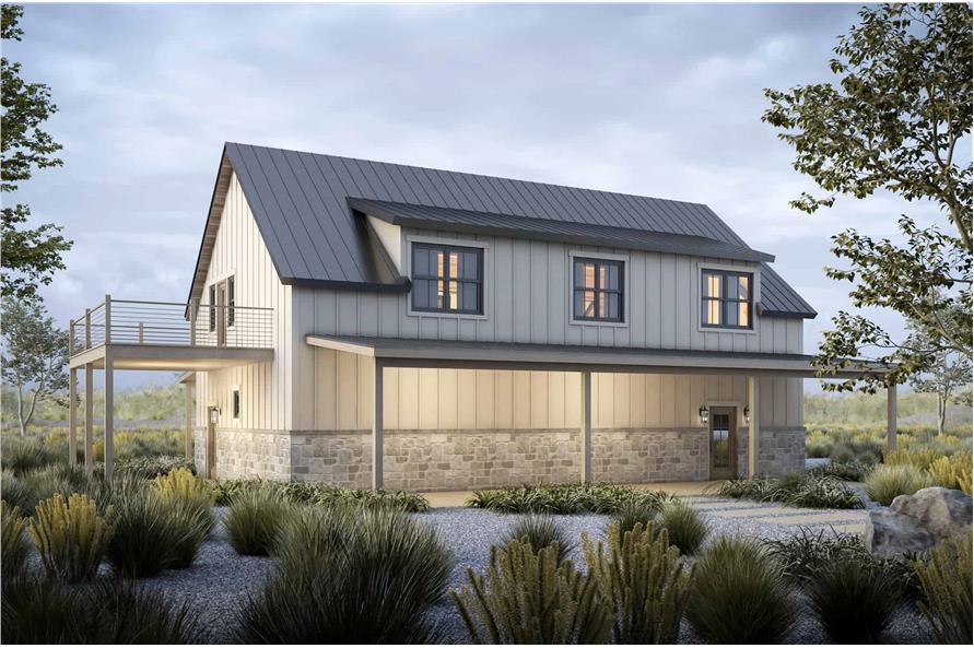 Garage w/Apartments with 4-Car, 2 Bedrm, 1450 Sq Ft | Plan #120-2805