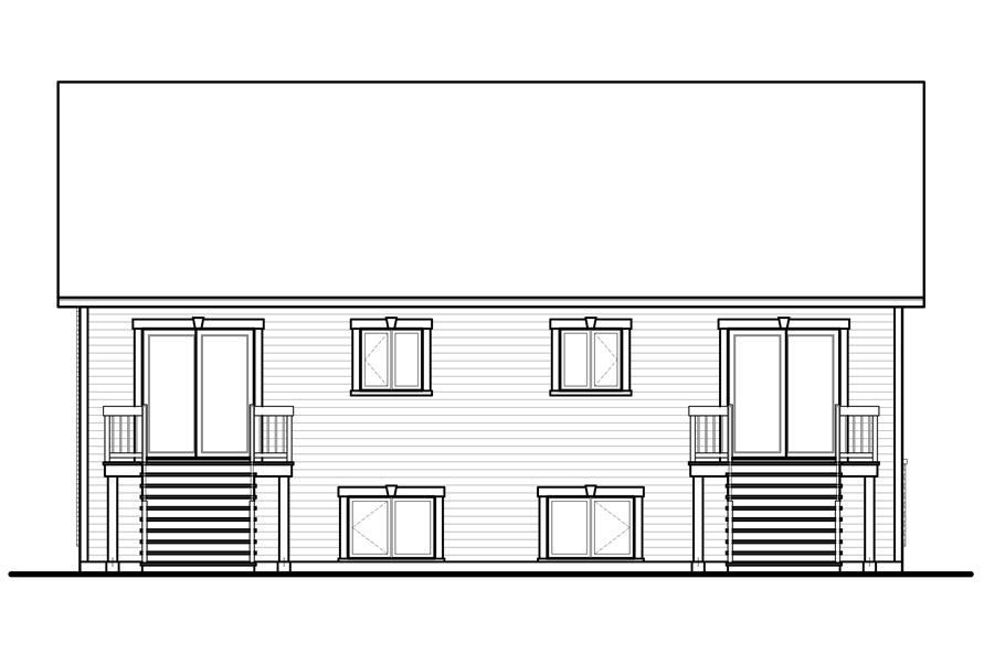 Multi-Unit House Plan #126-1039: 3 Bedrm, 1499 Sq Ft Per Unit Home