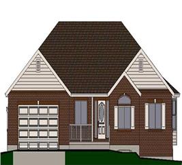 Small, Contemporary, Ranch House Plans - Home Design EDC-R1325 # 6535