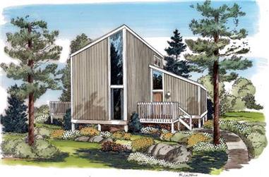 Double-Shed Roof House Plans