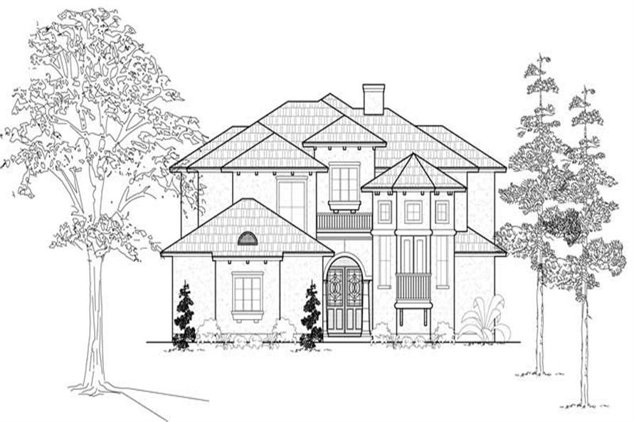 Mediterranean Plan - 4 Bedrms, 3.5 Baths - 3,485 Sq Ft - Plan #134-1101