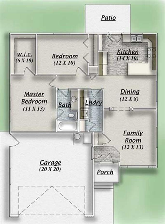 Small, Ranch, Traditional House Plans - Home Design R998B # 8065