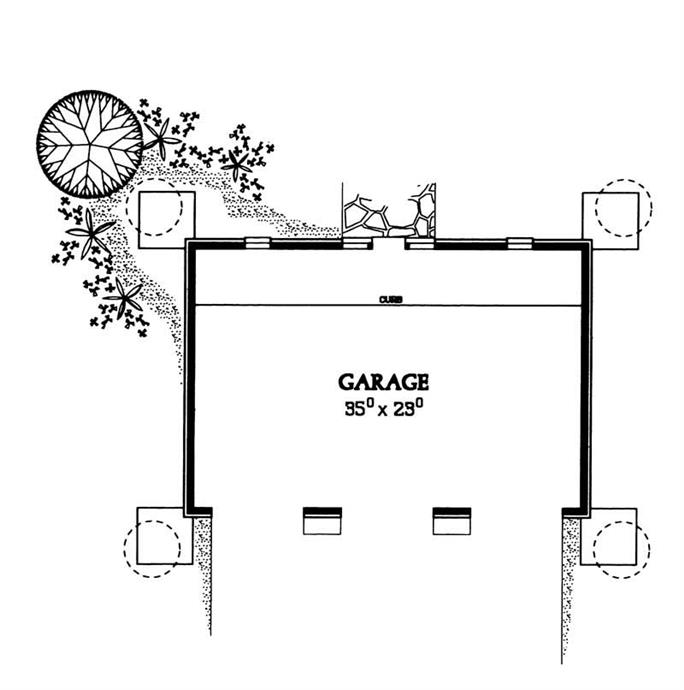 Garage with 3-Car, 0 Bedrm, 50 Sq Ft | Plan #137-1022