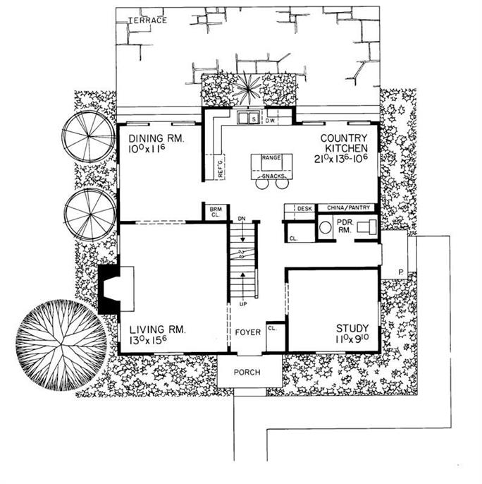 Colonial, Cape Cod House Plans - Home Design HW-2852 # 18408