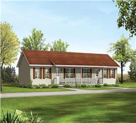 720 Sq Ft House Plan, Ranch with 2 Bedrooms - #138-1022