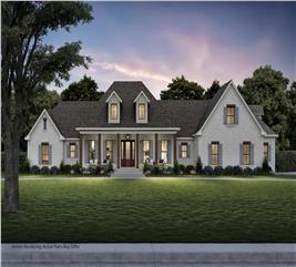 Ranch House Plan - 4 Bedrms, 3.5 Baths - 3004 Sq Ft - #108-2118