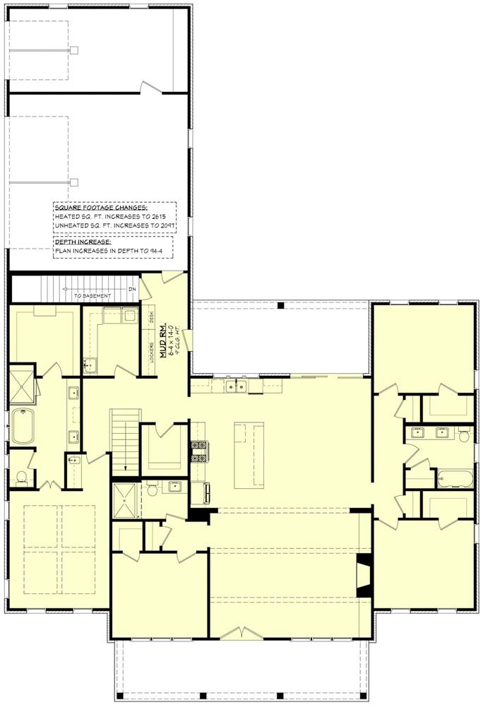 Modern Farmhouse Home Plan - 4 Bedrms, 3 Baths - 2585 Sq Ft - #142-1507