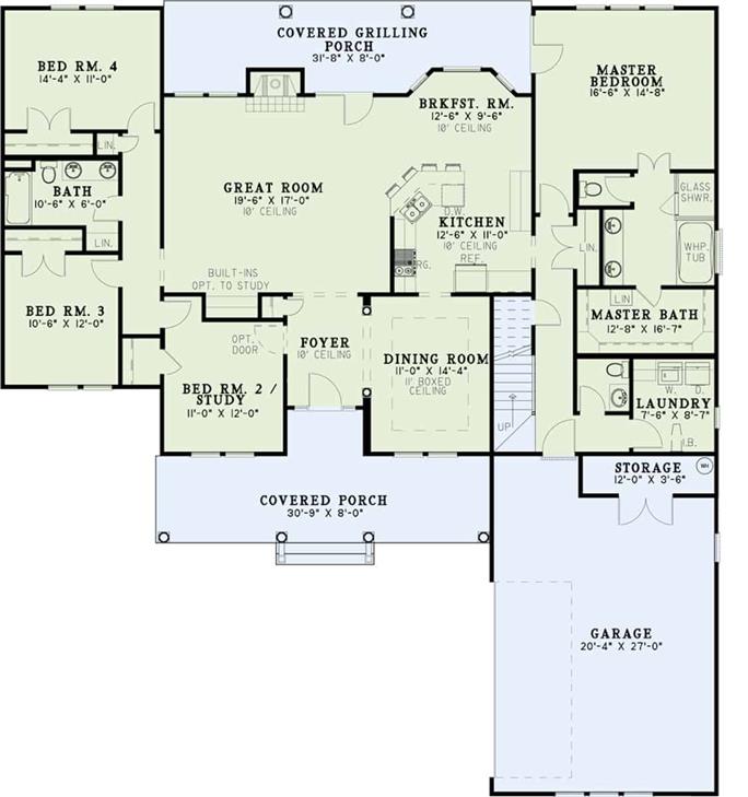 Modern Farmhouse - 4 Bedrms, 2.5 Baths - 2354 Sq Ft - Plan #153-1357
