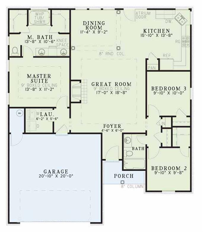 Atrium Split Floor Plan | Viewfloor.co