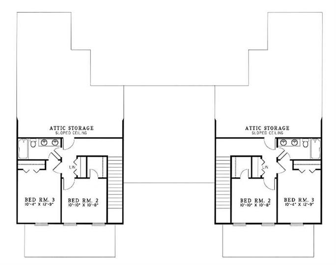 Traditional, Multi-Unit House Plans - Home Design Heather Ridge # 3941