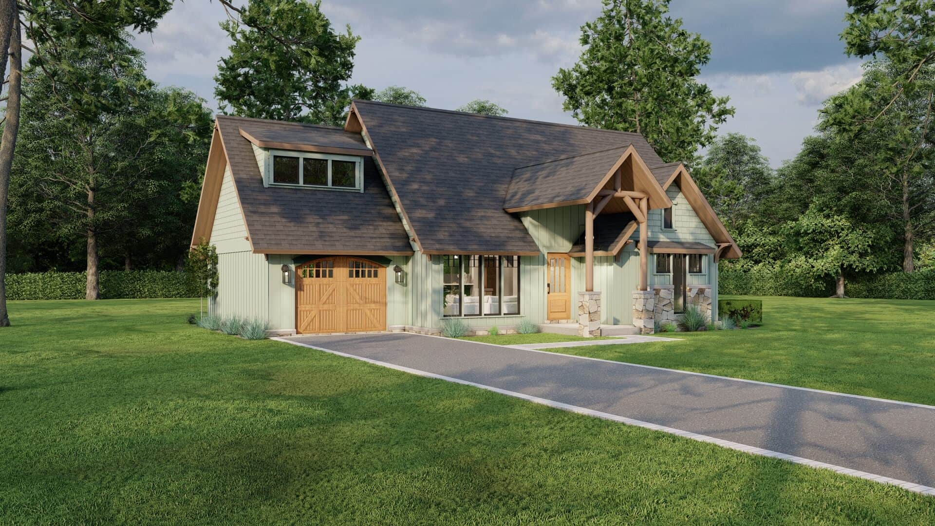 Vacation Cabin House Plan - 3 Bed, 1.5 Bath, 1212 Sq Ft - #153-1718