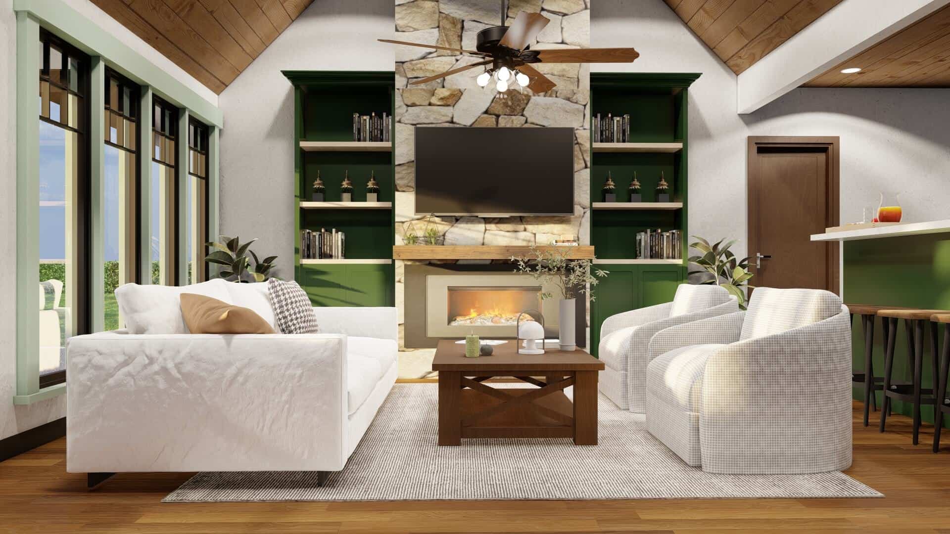 Vacation Cabin House Plan - 3 Bed, 1.5 Bath, 1212 Sq Ft - #153-1718