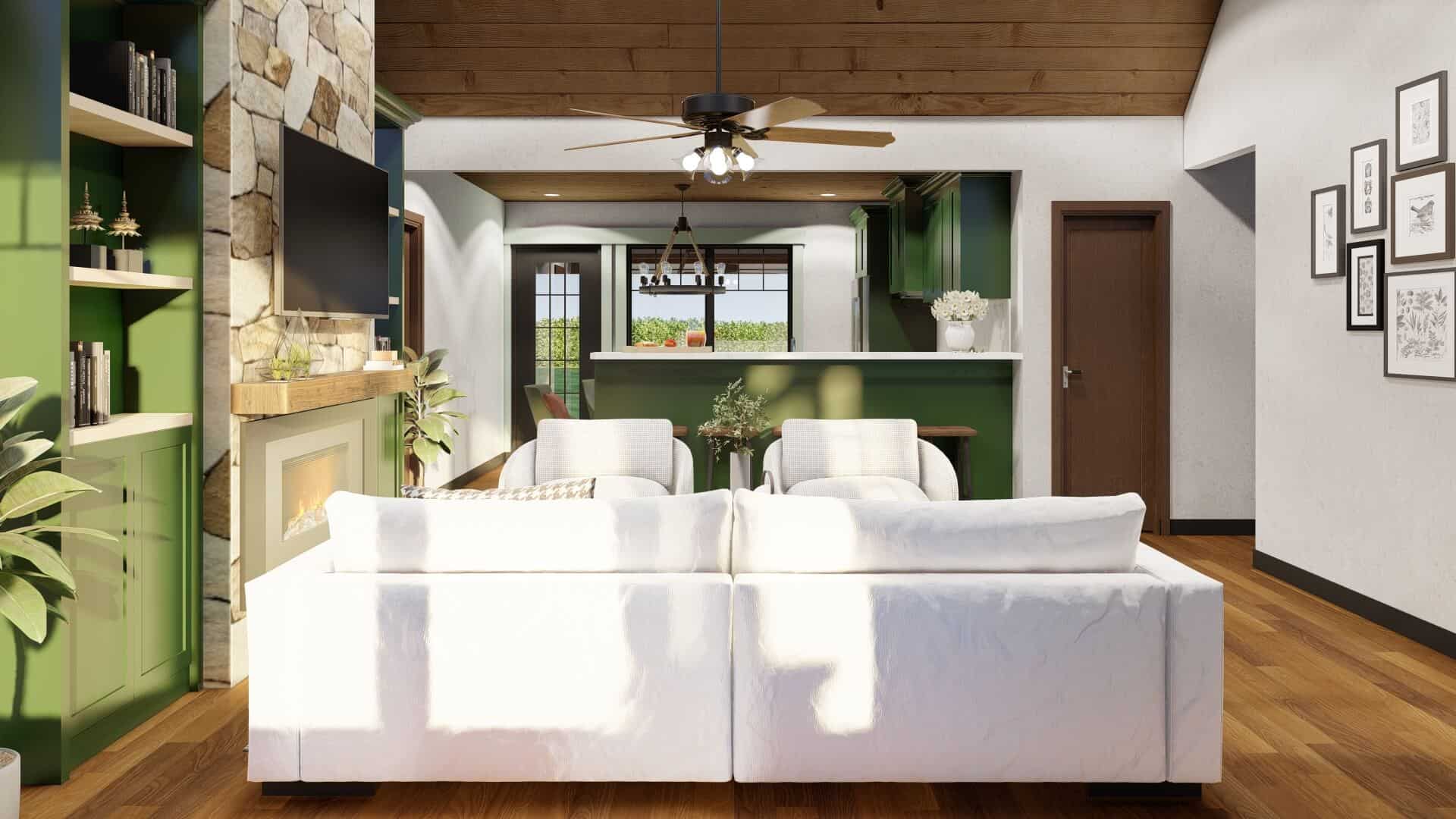 Vacation Cabin House Plan - 3 Bed, 1.5 Bath, 1212 Sq Ft - #153-1718