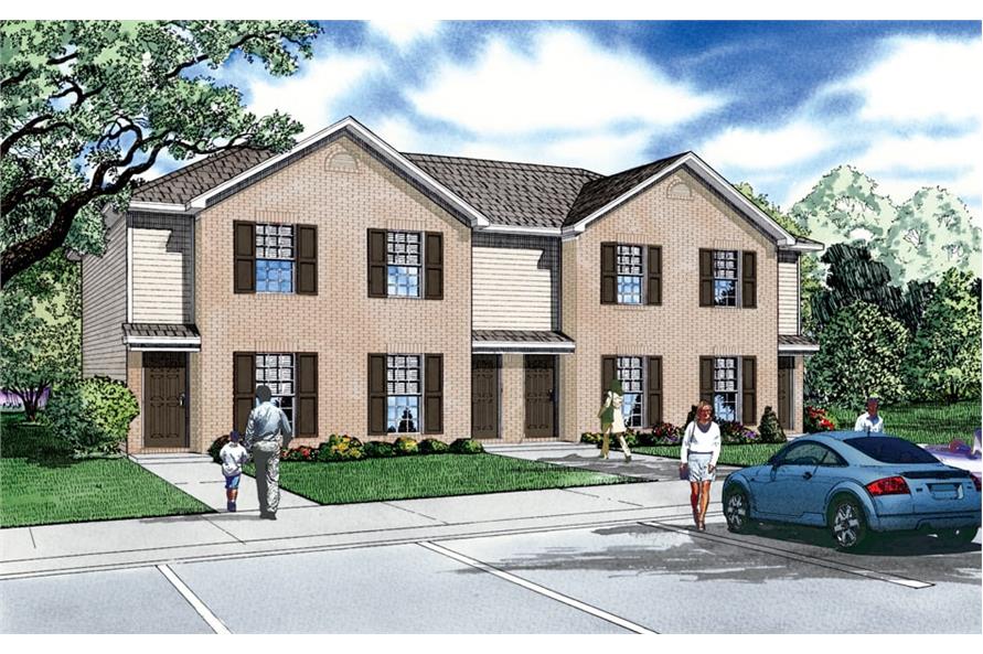 4-Unit Plan with 2 Bedrm, 829 Sq Ft Per Unit - #153-1778