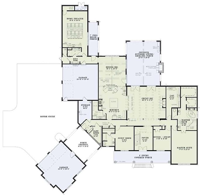 Luxury House Plan - 6 Bedrms, 6 Baths - 6004 Sq Ft - #153-1945