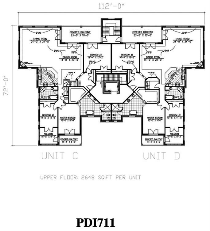 Multi-Unit House Plans - Home Design PDI711