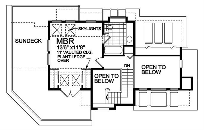 3 Bedroom, 2 Bath Cabin Plan with Sundeck - 1235 Sq Ft