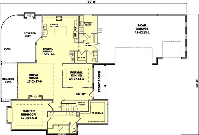 2037-3367 Sq Ft, 1-3 Bedroom Craftsman House Plan #161-1081