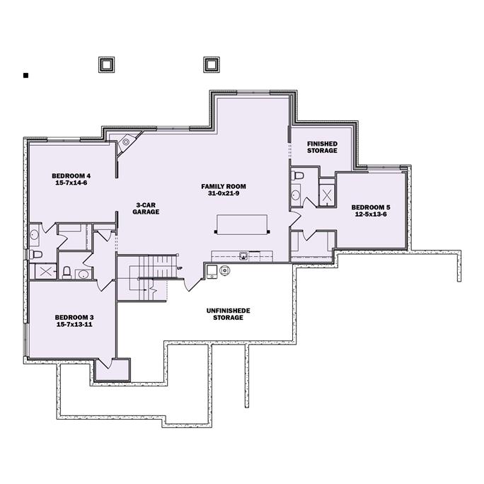 Contemporary House Plan - 3-7 Bed, 2.5-6 Bath, 2580-4628 Sq Ft - #161-1185