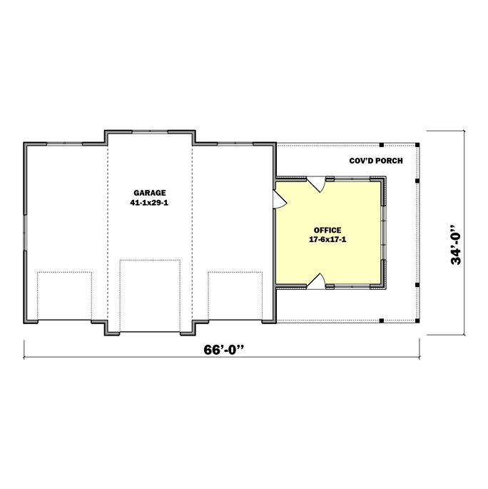 3-Car Barn-Style Garage, 1630 Sq Ft | Plan #161-1191