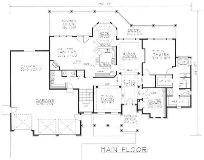 Contemporary, European, Ranch House Plans - Home Design RDI-2724R1-DB ...