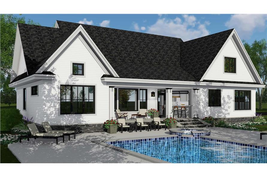 Transitional House Plan - 4 Bedrms, 3.5 Baths - 2751 Sq Ft - #165-1164