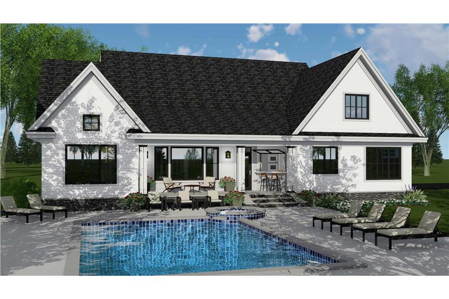 Transitional House Plan - 4 Bedrms, 3.5 Baths - 2751 Sq Ft - #165-1164