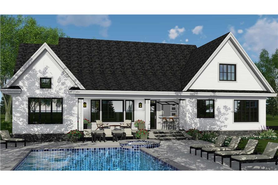 Transitional House Plan - 4 Bedrms, 3.5 Baths - 2751 Sq Ft - #165-1164