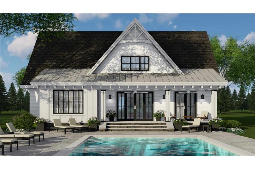 Farmhouse Home Plan - 4 Bedrms, 3.5 Baths - 2584 Sq Ft - #165-1184