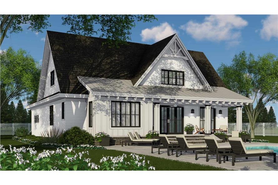 Farmhouse Home Plan - 4 Bedrms, 3.5 Baths - 2584 Sq Ft - #165-1184