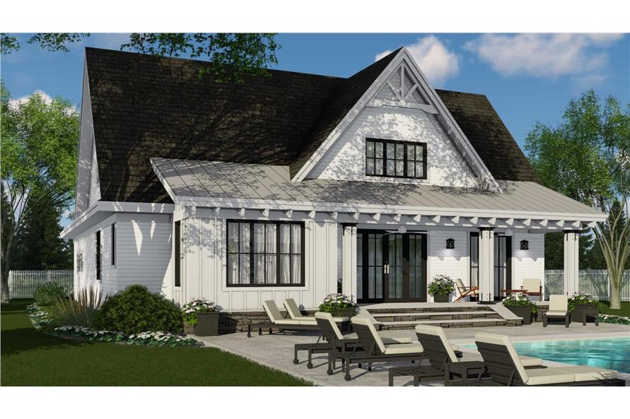 Farmhouse Home Plan - 4 Bedrms, 3.5 Baths - 2584 Sq Ft - #165-1184