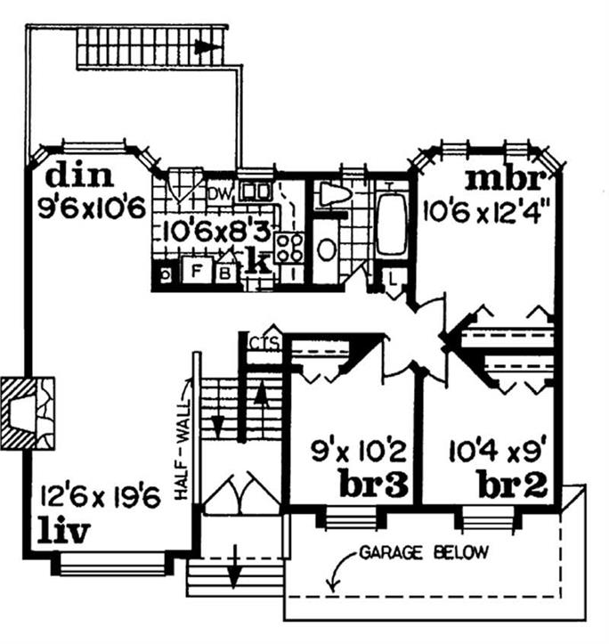 Small House Plans House Plan - 3 Bedrms, 1 Baths - 1100 Sq Ft - #167-1142