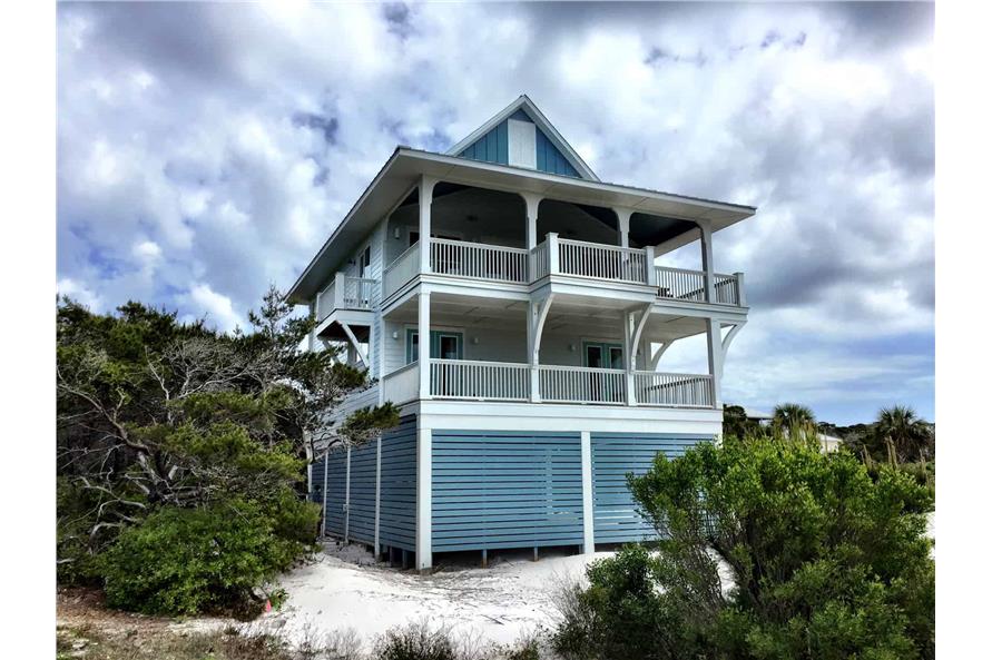 Beachfront Home Plan - 4 Bedrms, 3.5 Baths - 2593 Sq Ft - #168-1165
