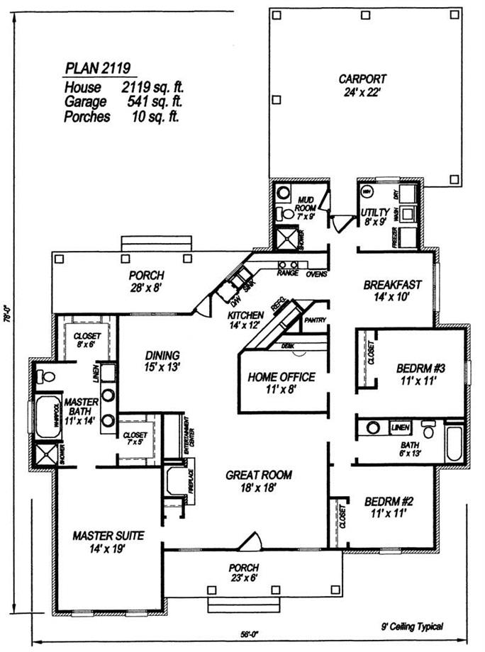 Cape Cod - Country Home with 4 Bedrooms, 2119 Sq Ft | House Plan #174 ...