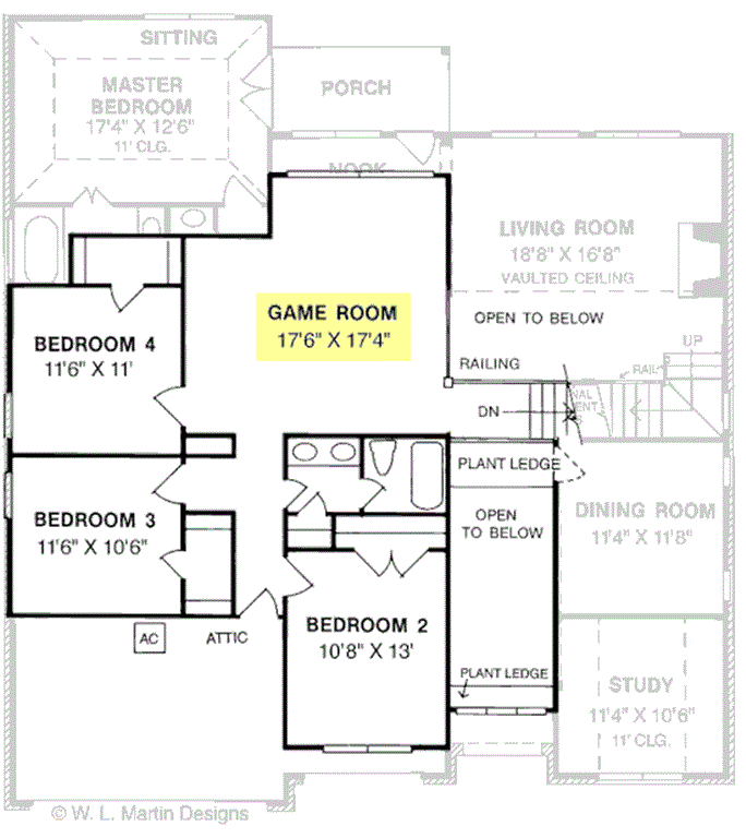 Traditional Home Plan - 4 Bedrms, 2.5 Baths - 2575 Sq Ft - #178-1121