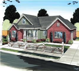 Traditional House Plan #178-1297: 3 Bedrm, 2027 Sq Ft Home Plan