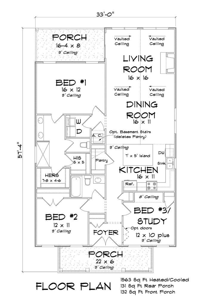 Cottage Home Plan - 3 Bedrms, 2 Baths - 1563 Sq Ft - #178-1399