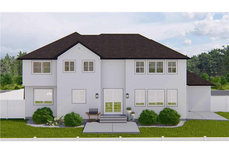 Contemporary Home Plan - 4 Bedrms, 2.5 Baths - 2857 Sq Ft - #187-1198