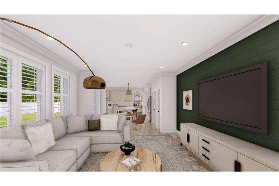 Contemporary Home Plan - 4 Bedrms, 2.5 Baths - 2857 Sq Ft - #187-1198