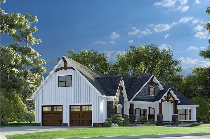 French Country Home - 3 Bedrms, 2 Baths - 2085 Sq Ft - Plan #193-1202