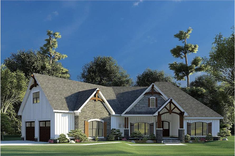 French Country Home - 3 Bedrms, 2 Baths - 2085 Sq Ft - Plan #193-1202