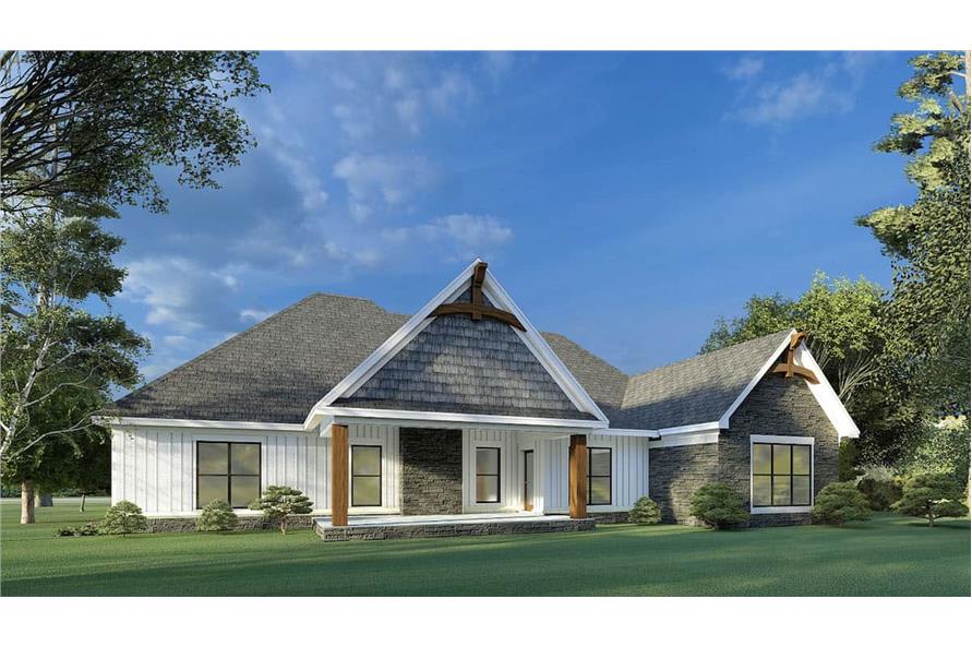 French Country Home - 3 Bedrms, 2 Baths - 2085 Sq Ft - Plan #193-1202