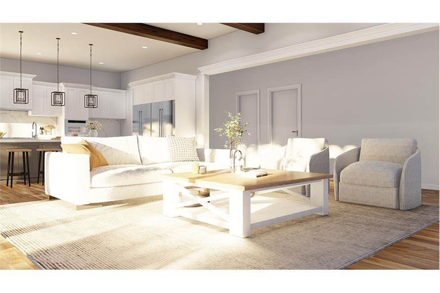 Contemporary Home Plan - 3 Bedrms, 3.5 Baths - 2998 Sq Ft - #193-1264